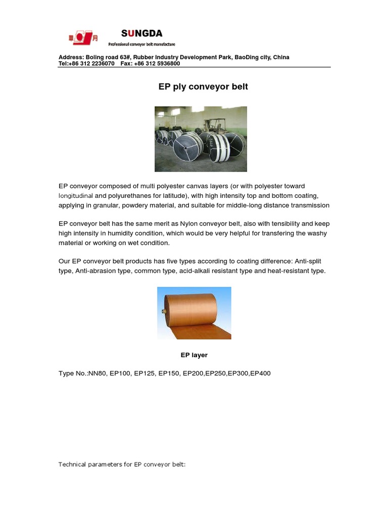 Conveyor Belt | PDF