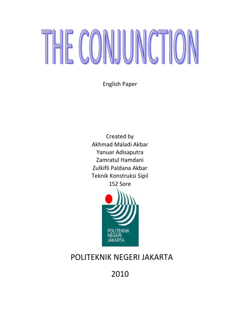 English Paper Conjunction | PDF | Sentence (Linguistics) | Phrase