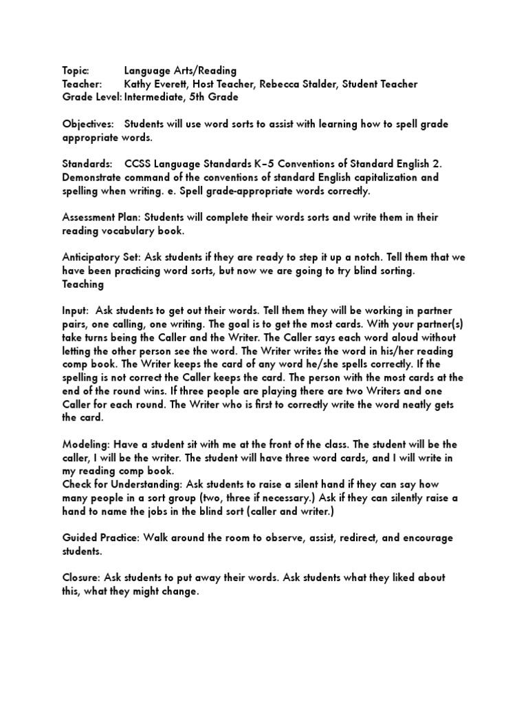 Spelling Words Their Way 5th Grade | PDF | Phonics | Reading (Process)