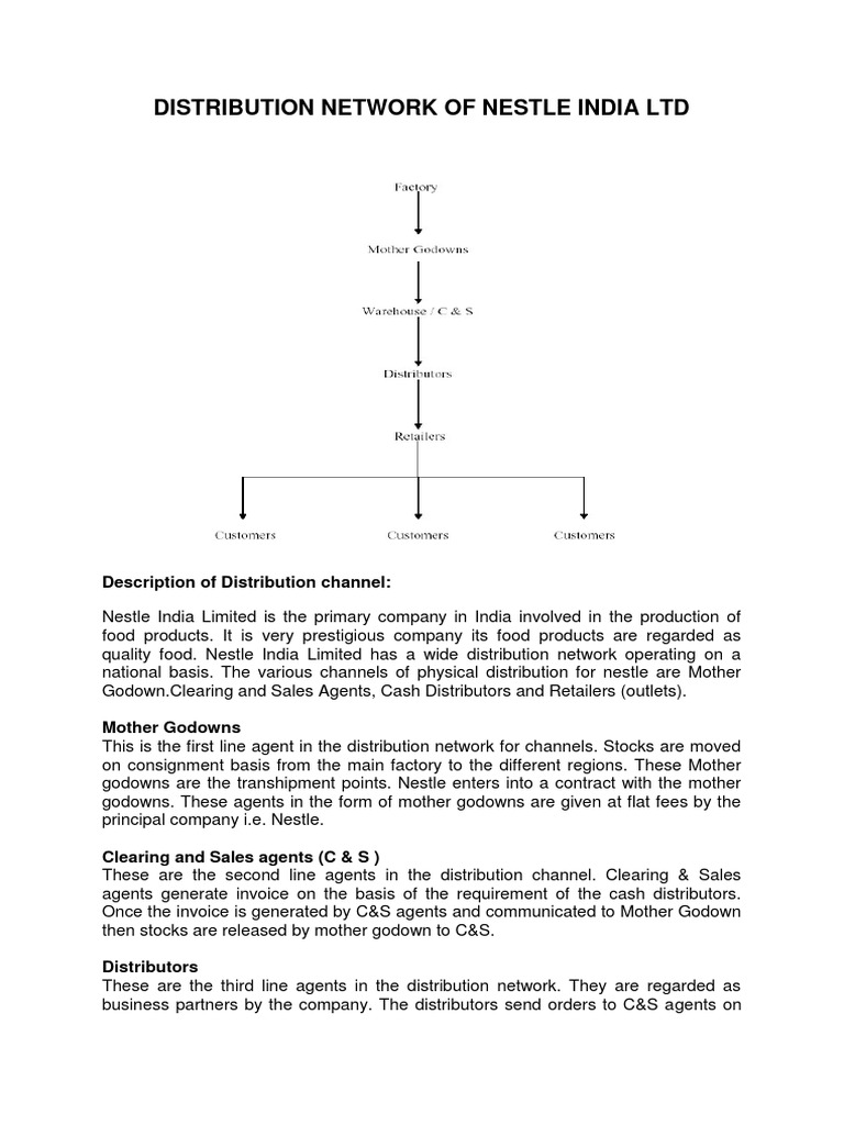 Nestle India Distribution Network | PDF | Business | Finance & Money ...