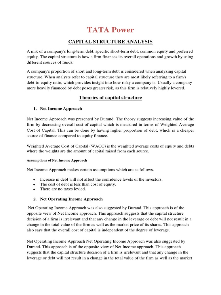 Capital Structure Analysis | PDF | Capital Structure | Cost Of Capital