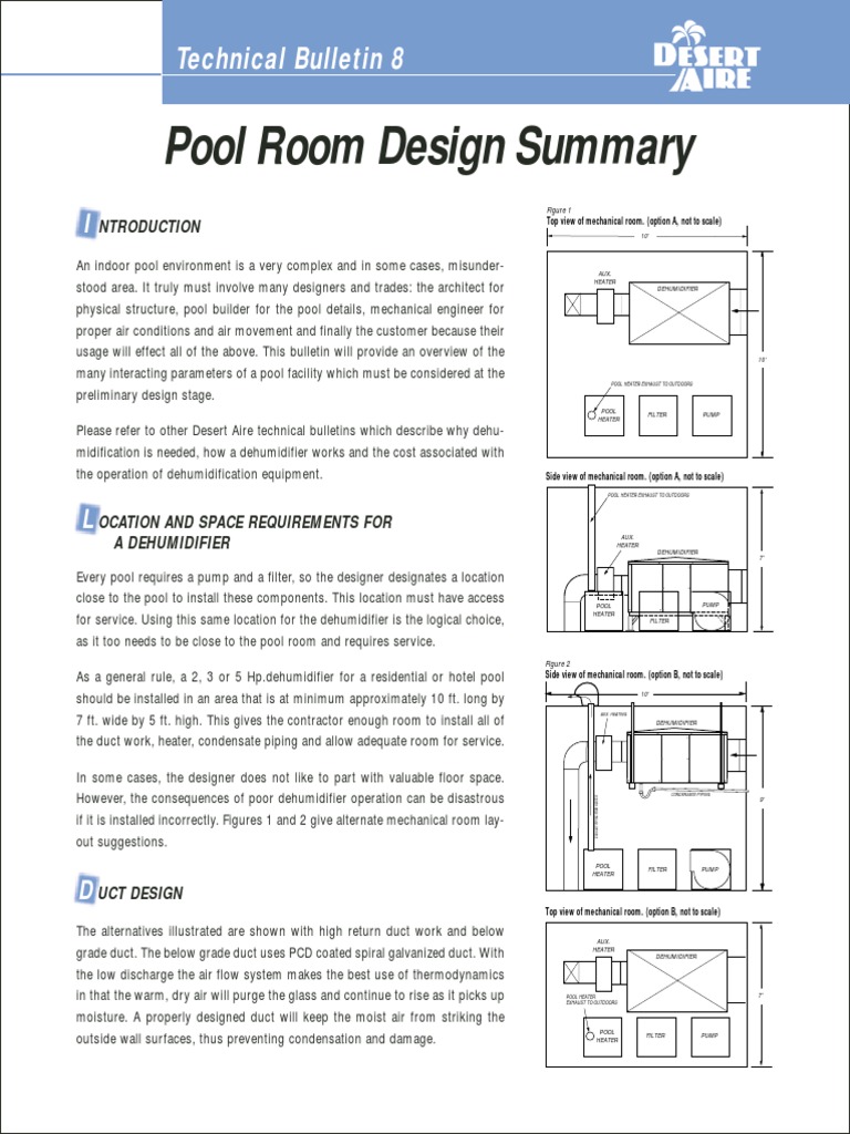 Indoor Pool Dehumidifier Design Guide | PDF