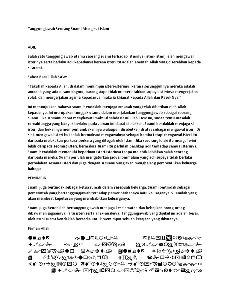 Tanggungjawab Seorang Suami Mengikut Islam | PDF | Gaya Hidup