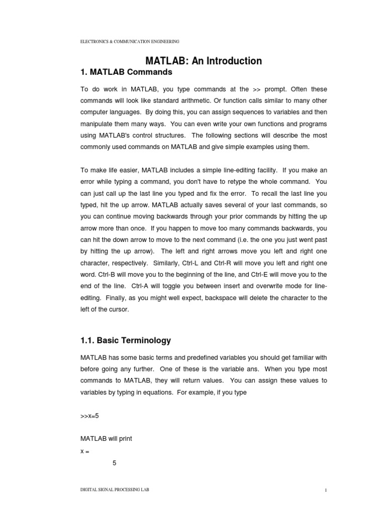 MATLAB: An Introduction | PDF | Trigonometric Functions | Matrix (Mathematics)