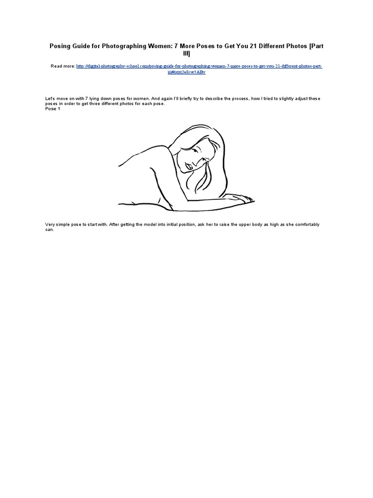 Posing Guide For Photographing Women | PDF | Nature