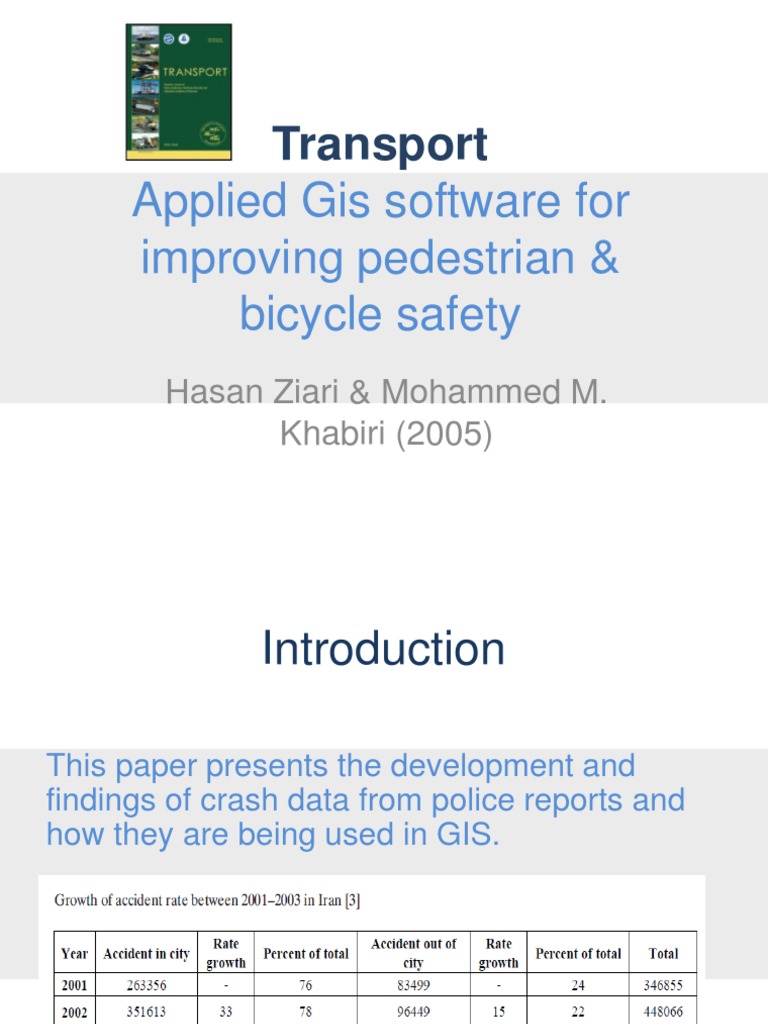 GIS for Pedestrian and Bicycle Safety | PDF