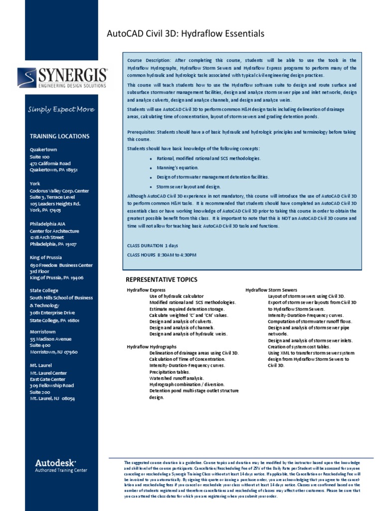 AutoCAD Civil 3D Hydraflow Essentials | PDF | Storm Drain | Hydrology