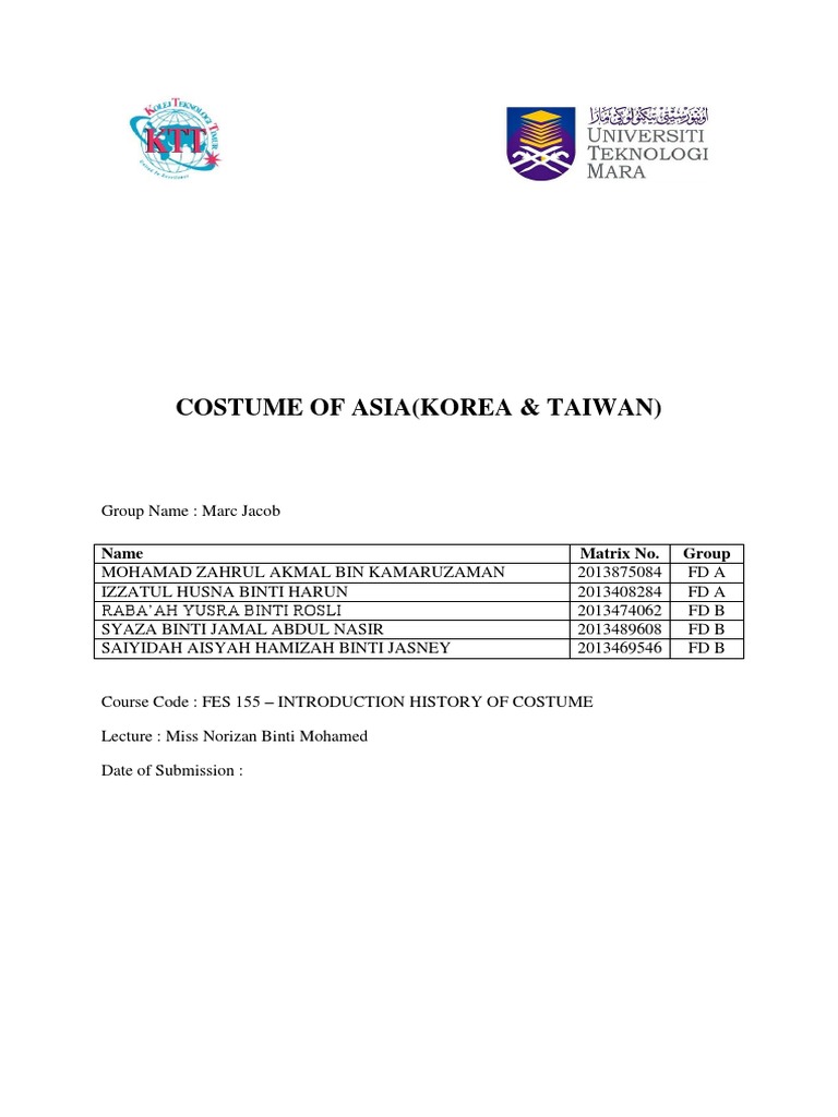 Costume of Asia | PDF | Softlines (Retail) | Clothing