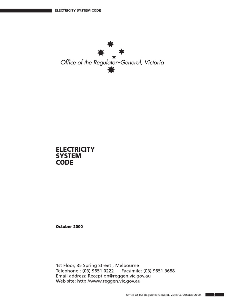 Electricity System Code | PDF | Electrical Substation | Electric Power ...