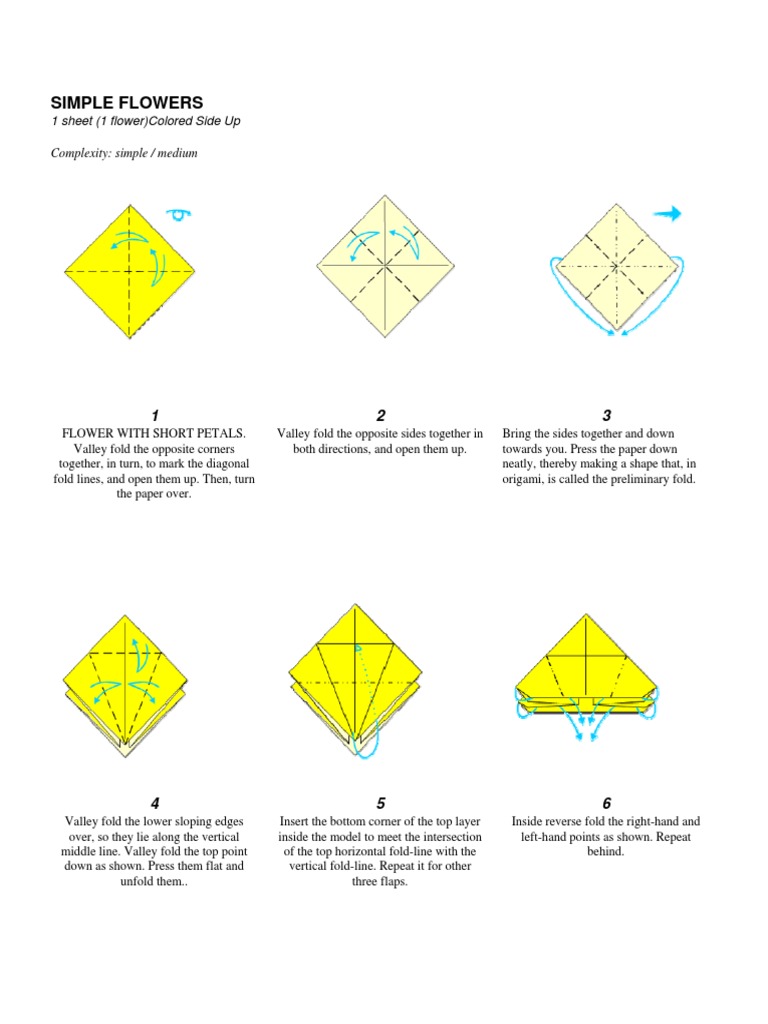 Easy Origami Flower Instructions | PDF