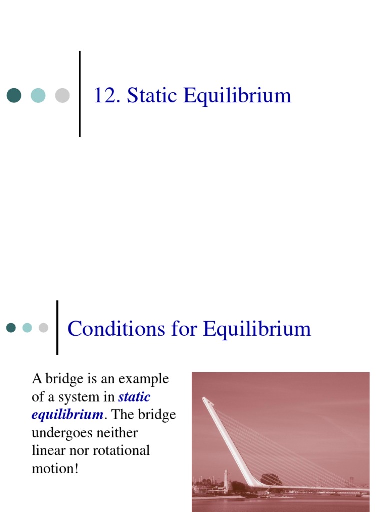 Lecture Note Statics Equilibrium | PDF | Torque | Dynamics (Mechanics)