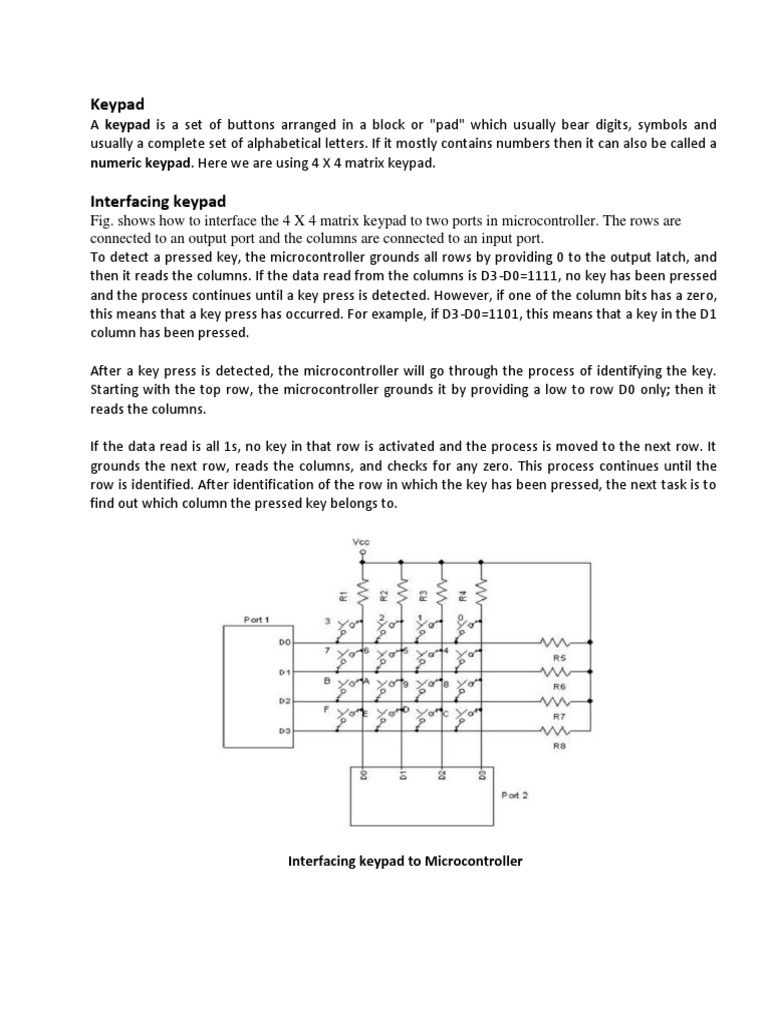 Keyboard Interfacing Pic Pdf Microcontroller Computer Keyboard 