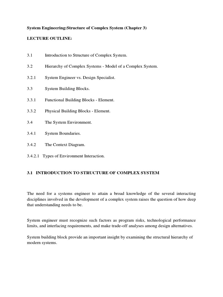 System Engineering Chapter 3 | Download Free PDF | System | Systems Engineering