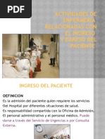 Ingreso y Egreso Del Paciente | PDF | Hospital | Medicina