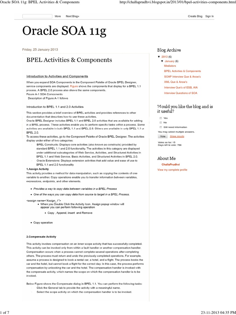 Oracle SOA 11g - BPEL Activities & Components | PDF | Icon (Computing) | Variable (Computer Science)