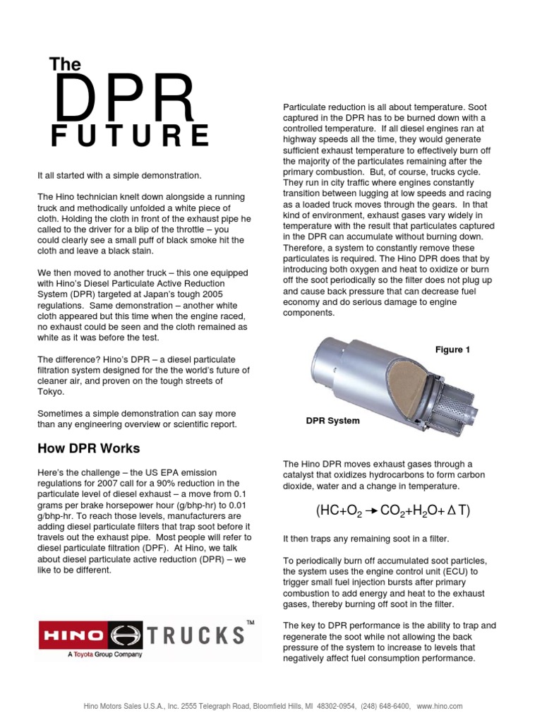 Hino_DPR | Exhaust Gas | Combustion