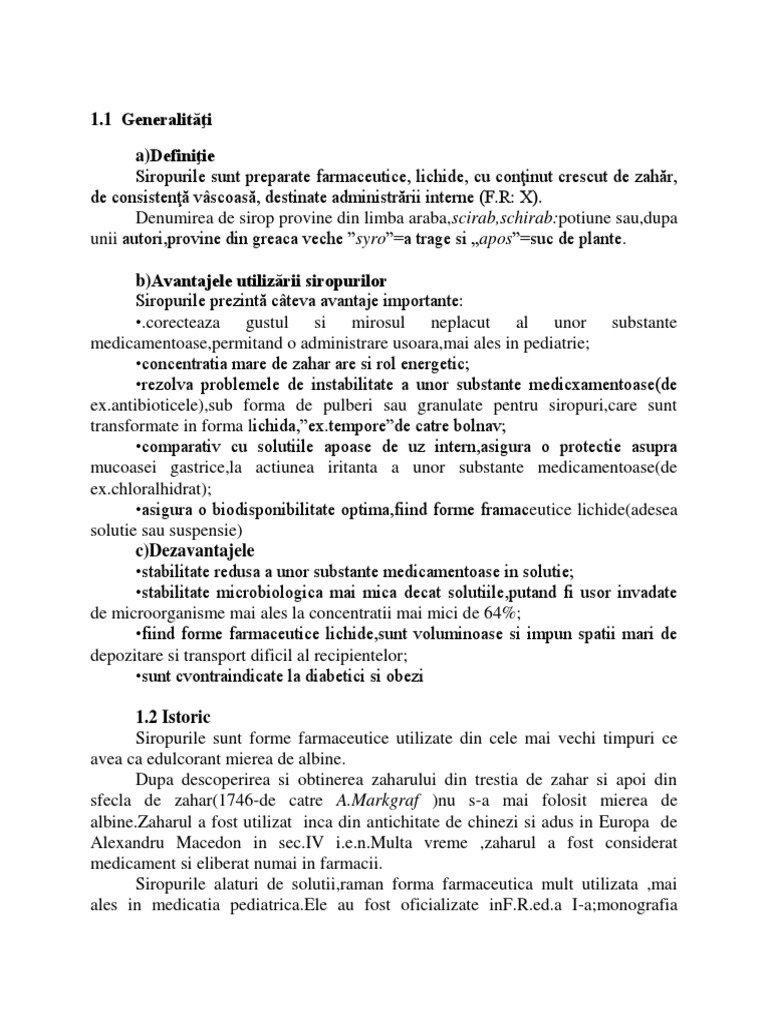 Proiect Licenta Siropuri | PDF