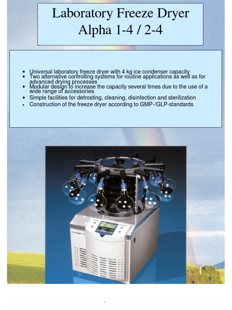 Christ Freeze Dryers Low Capacity | PDF | Freeze Drying | Ice
