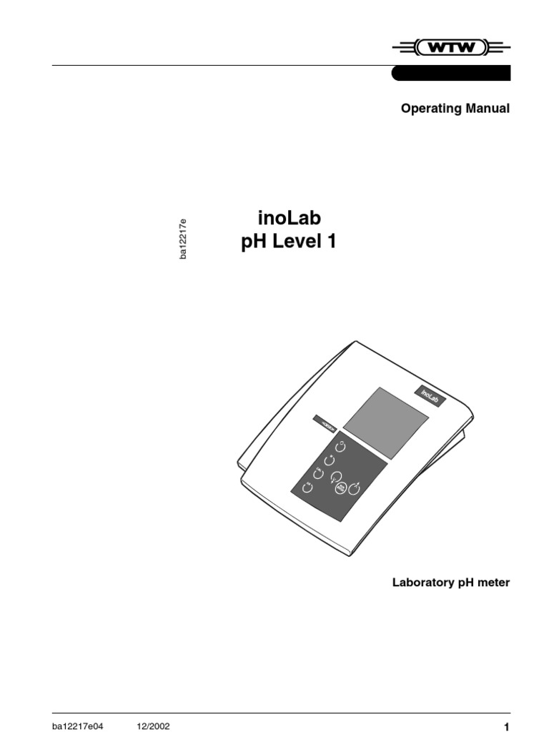 Inolab PH - Level1 | PDF | Ph | Calibration