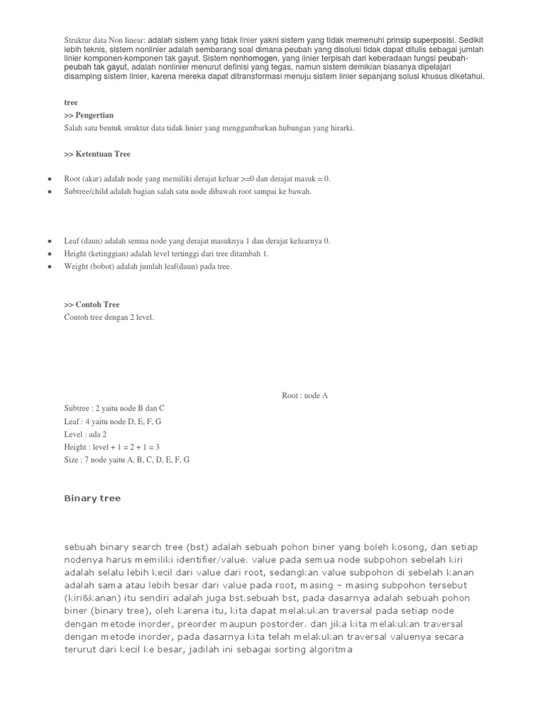 Struktur Data Non Linear Dan Linear Pdf 