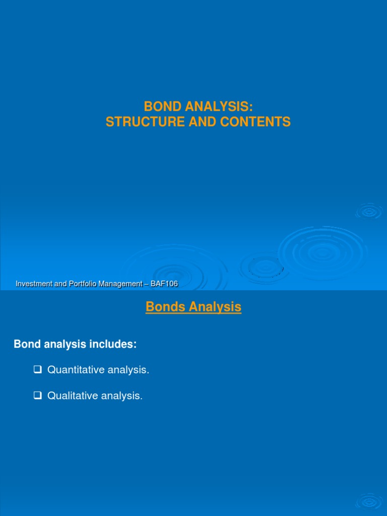 Comprehensive Bond Analysis Techniques | PDF | Yield Curve | Bonds ...