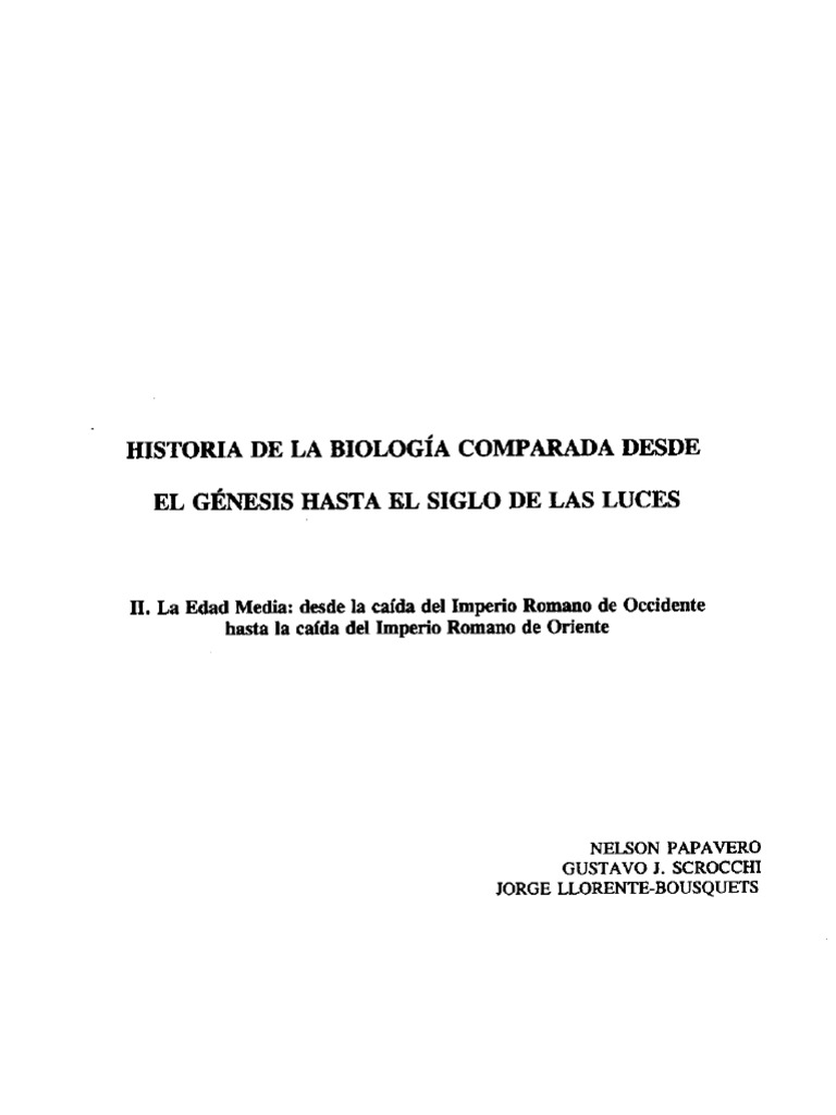 03 2 Historia de La Biología Comparada (Contenido) | PDF