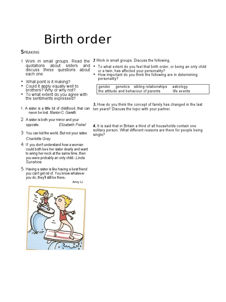 Birth Order and Sibling Dynamics | PDF | Self-Improvement