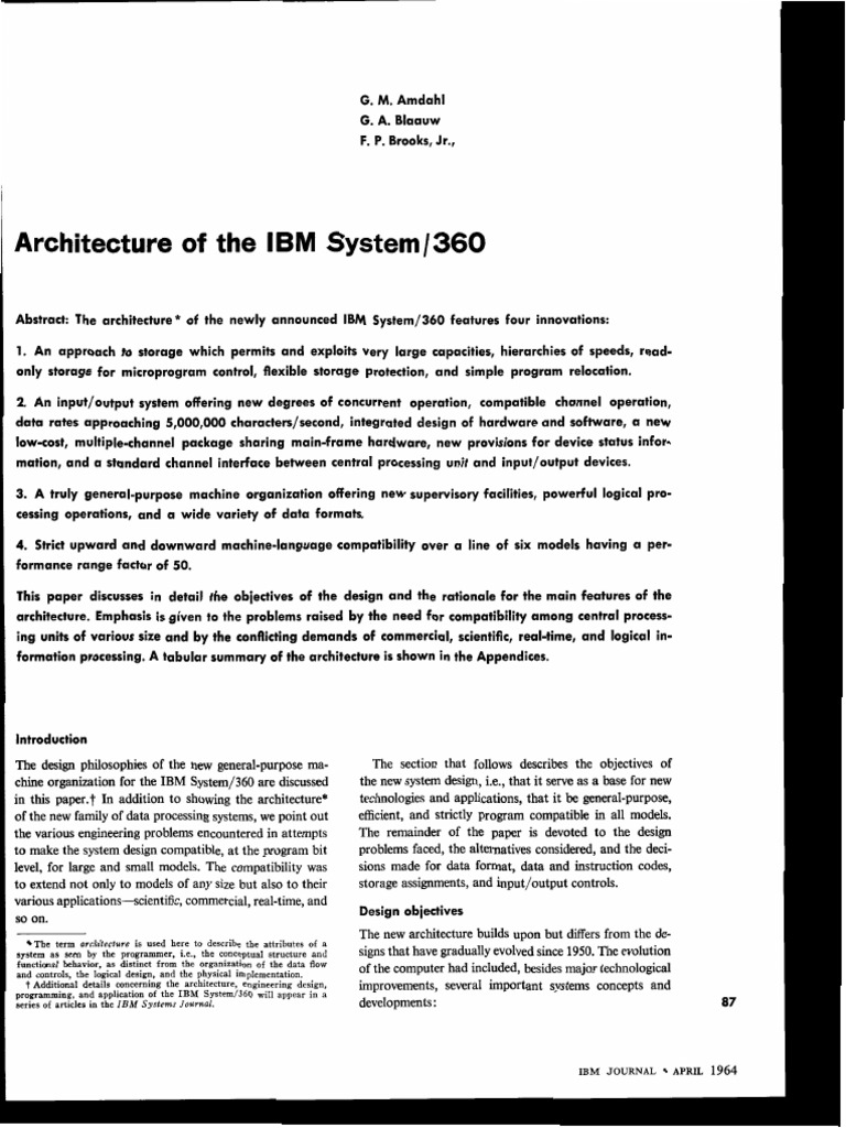 Architecture of IBM System_360 | Central Processing Unit | Instruction Set