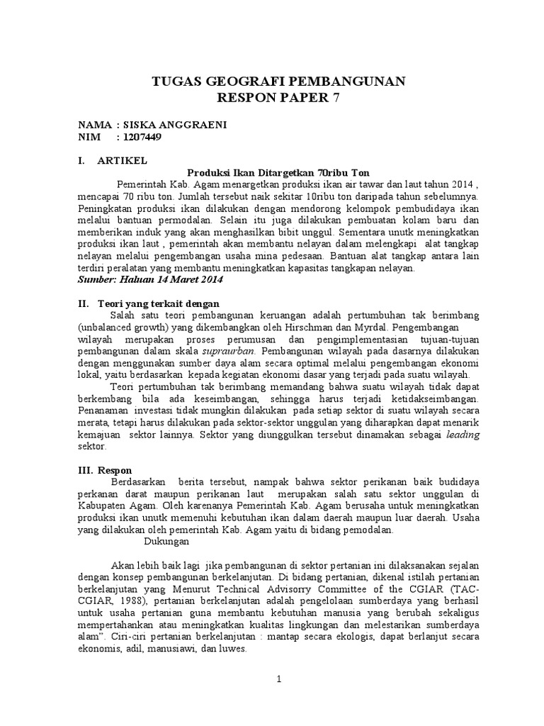 Respon Paper 7 | PDF