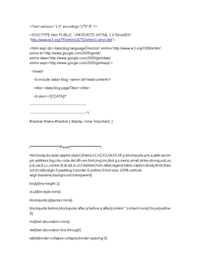 Template | PDF | Html Element | Typography
