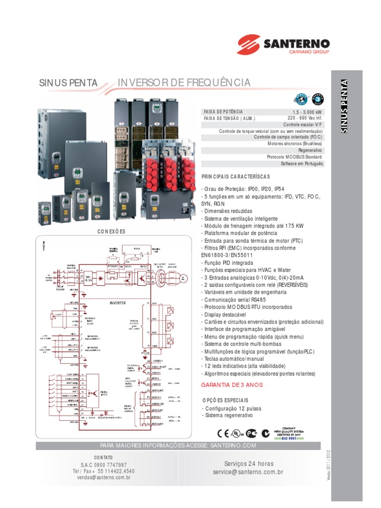 Inversor de frequência Santerno 1,5-3kW | PDF | Engenharia Elétrica ...