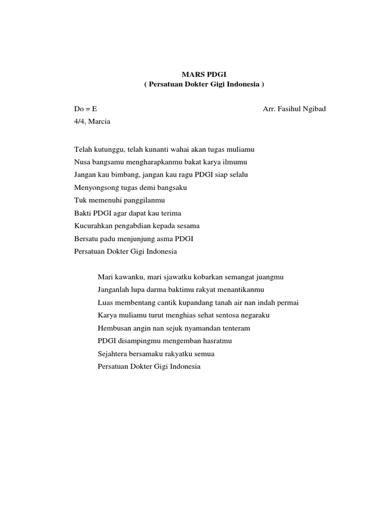 Mars Hymne Pdgi | PDF