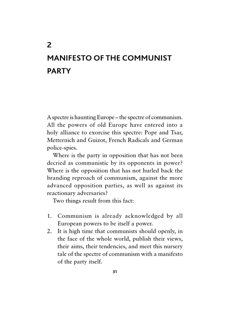 Communist Manifesto | PDF | Bourgeoisie | Communism