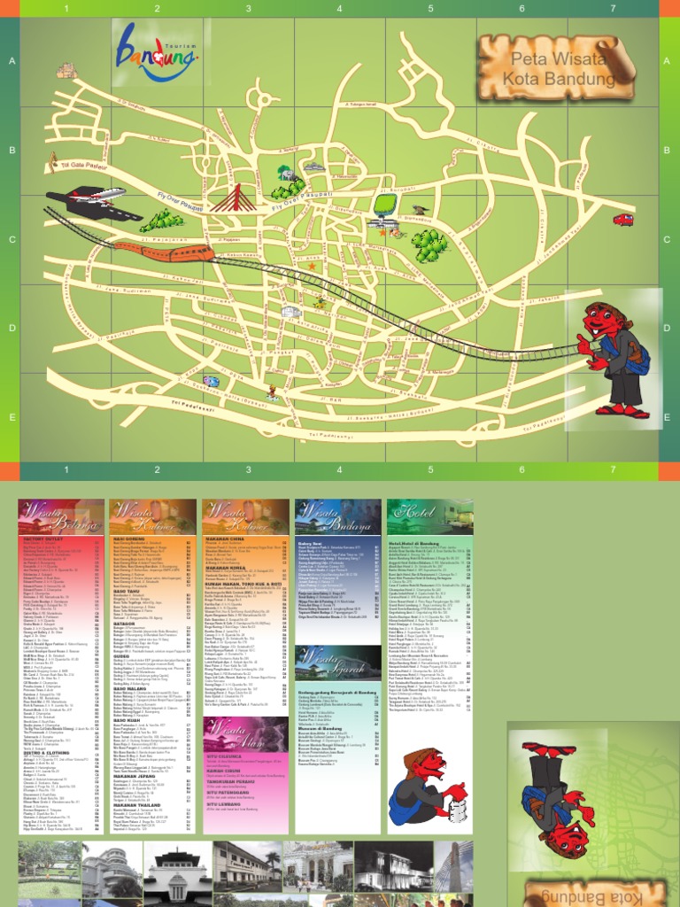 Bandung Tourism Map (City of Fashion in Indonesia) | PDF