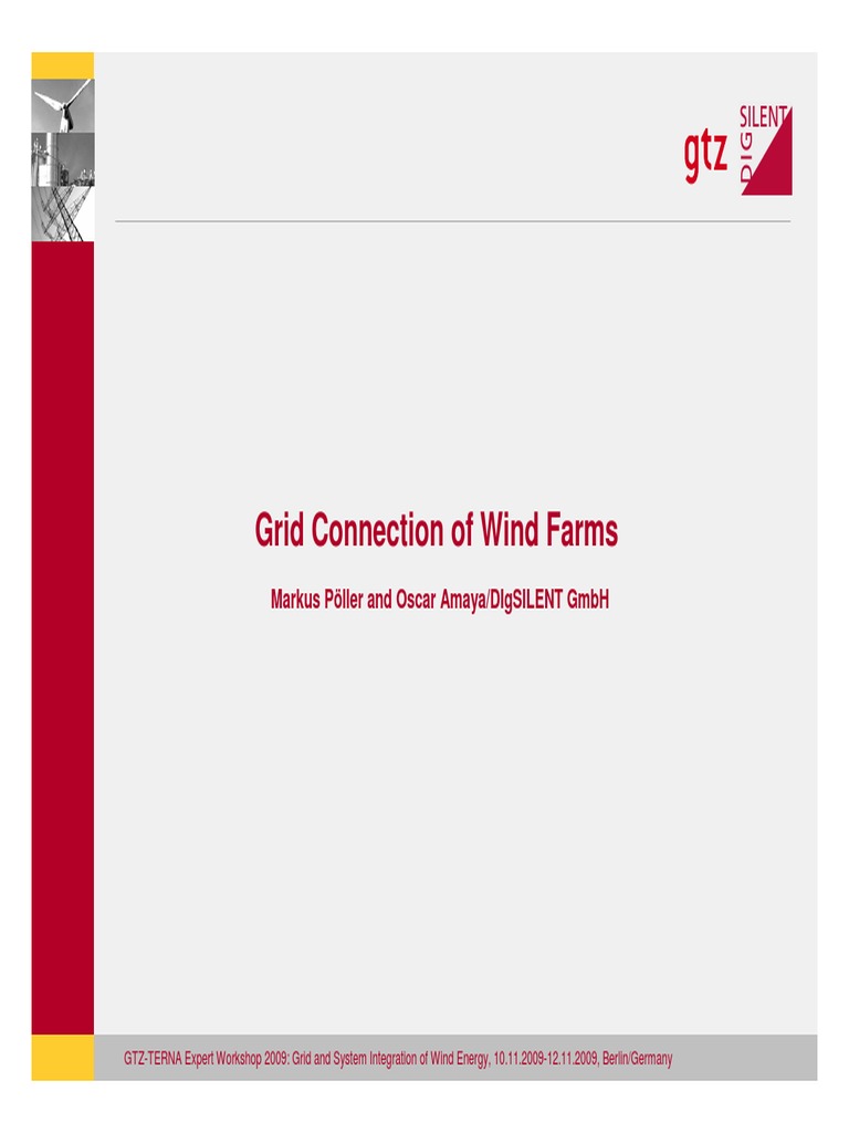 Grid Connection of Wind Farms - MPoller | PDF | Wind Power | Electrical ...