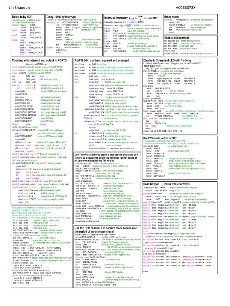 ME3241E Cheat Sheet | PDF | Array Data Structure | Electronic Engineering