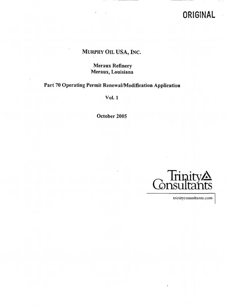 Murphy Oil Meraux Refinery Expansion Project Vol 1 33525655 | PDF