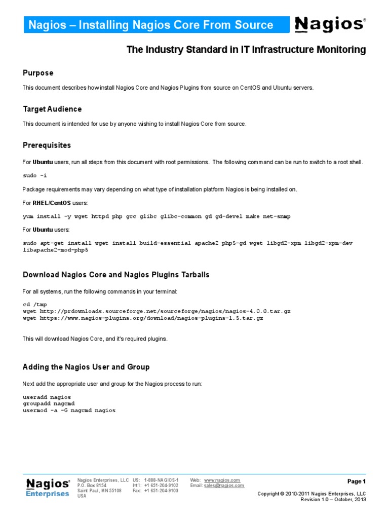 Installing Nagios Core From Source | PDF | Operating System Technology | Software