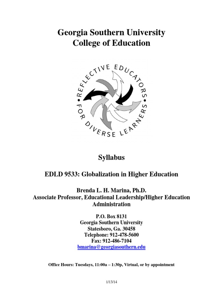 Higher Ed Global Syllabus Draft | PDF | Lecture | Higher Education
