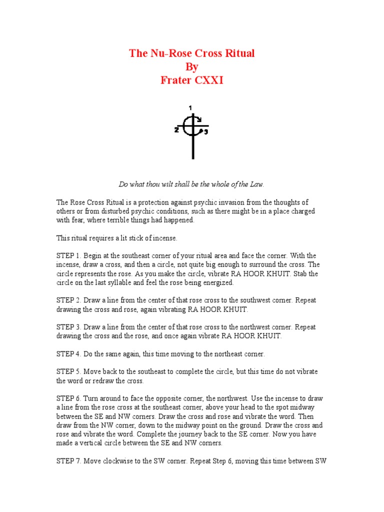 Nu Rose Cross Ritual | Download Free PDF | Mysticism | Occult