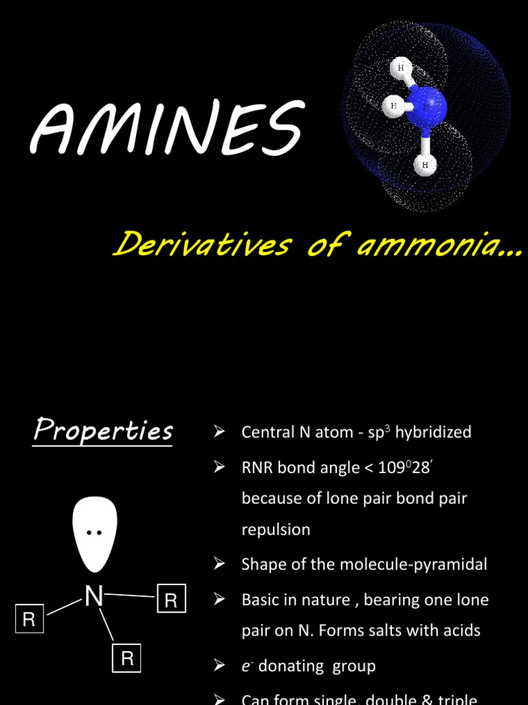 XII Chem Amines To Students... | PDF | Amine | Ammonia