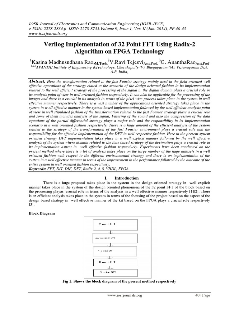 FFT VHDL Code | PDF | Fast Fourier Transform | Discrete Fourier Transform