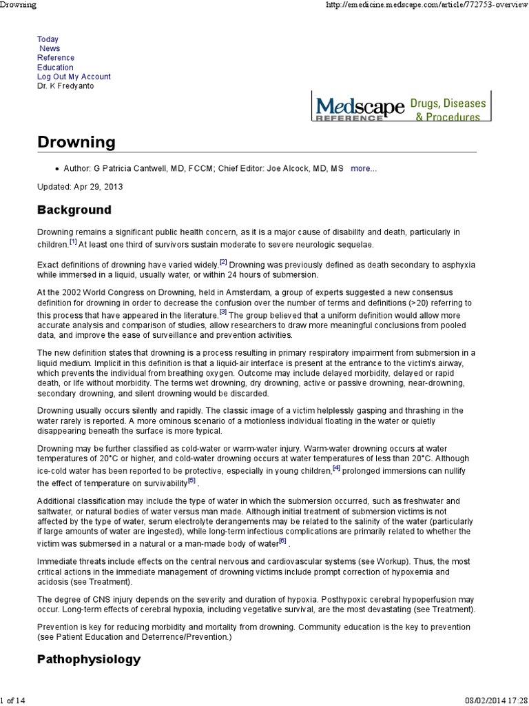Drowning | PDF | Scuba Diving | Hypoxia (Medical)