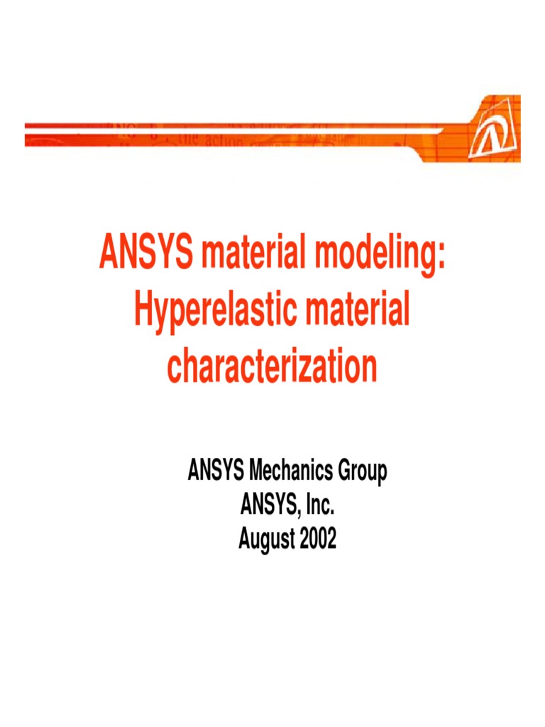 Hyperelastic Material Modeling in ANSYS | PDF | Least Squares ...