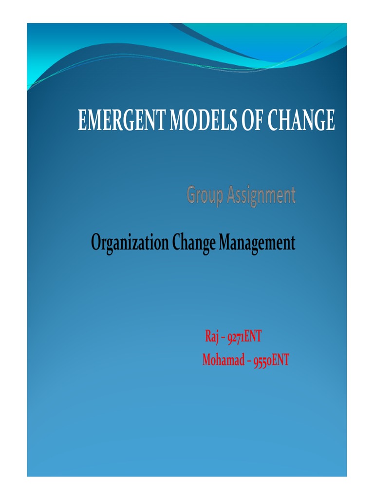 Emergent Models of Change - GRP Assignment - ENT Studies | PDF ...