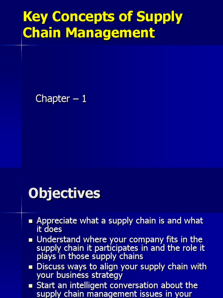 Key Concepts of Supply Chain Management | PDF | Inventory | Supply Chain