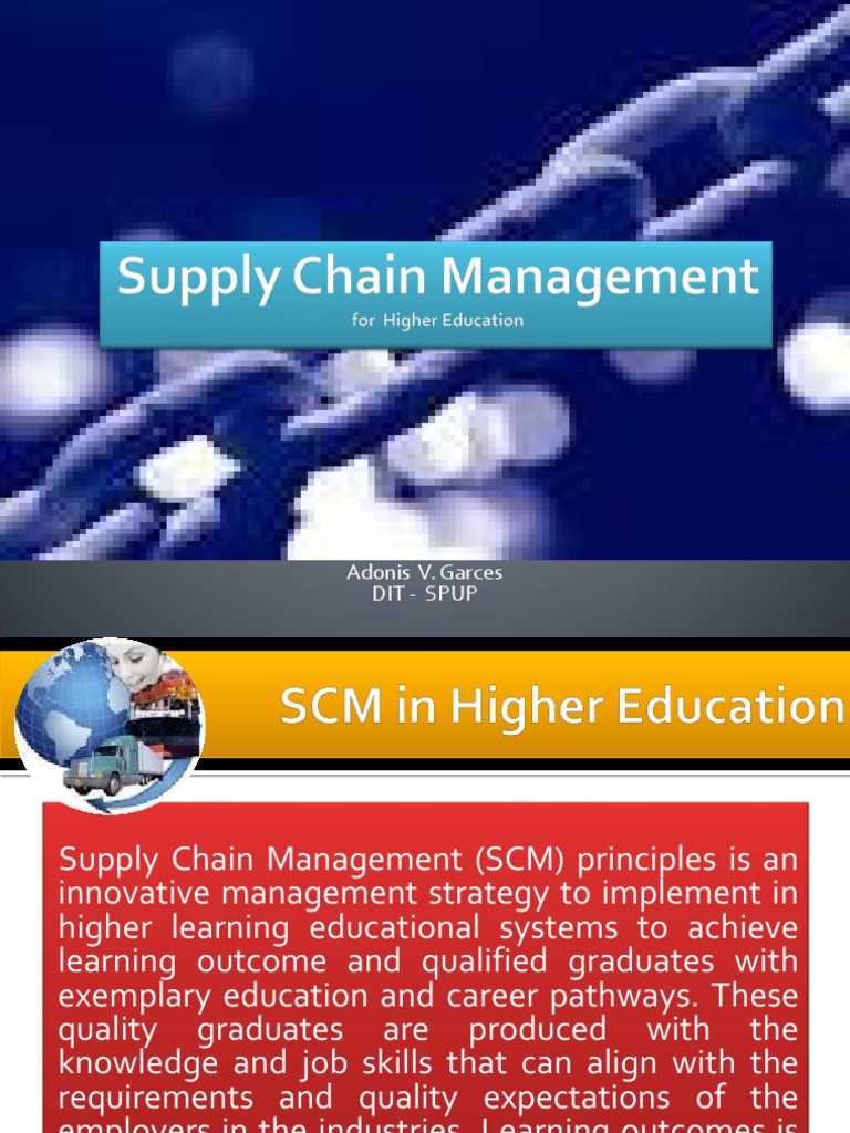 Supply Chain Management For Higher Education | PDF | Supply Chain ...