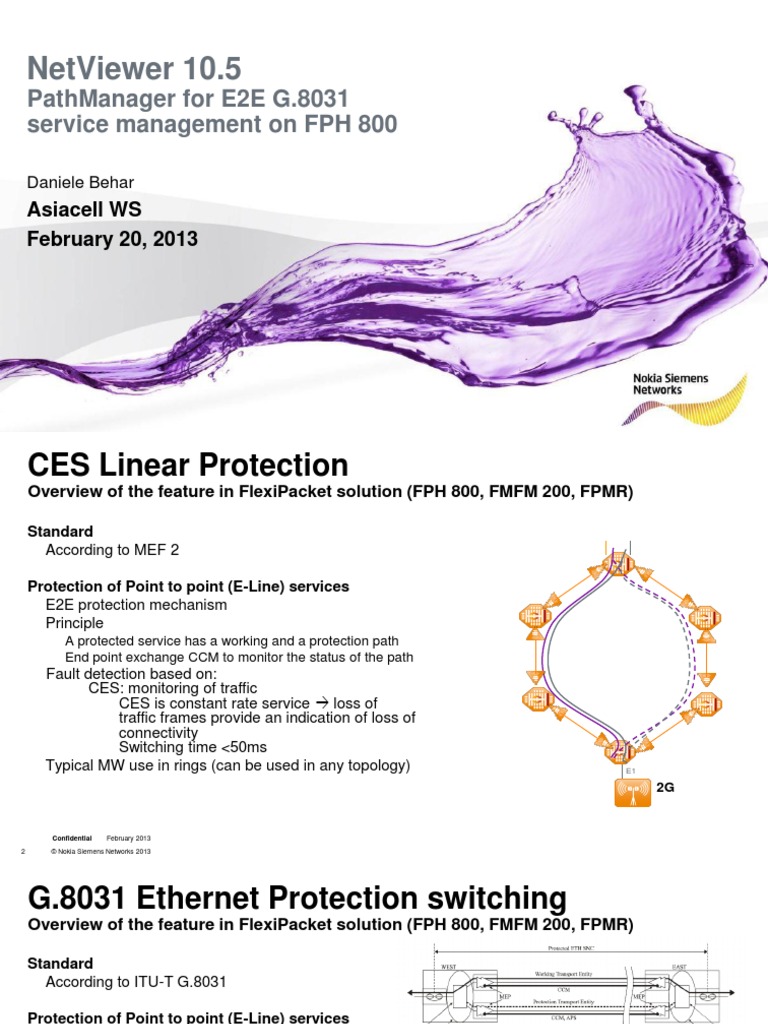 NetViewer PM4P G.8031 For FPH 800 - WS Asiacell 130220 | PDF | Network ...