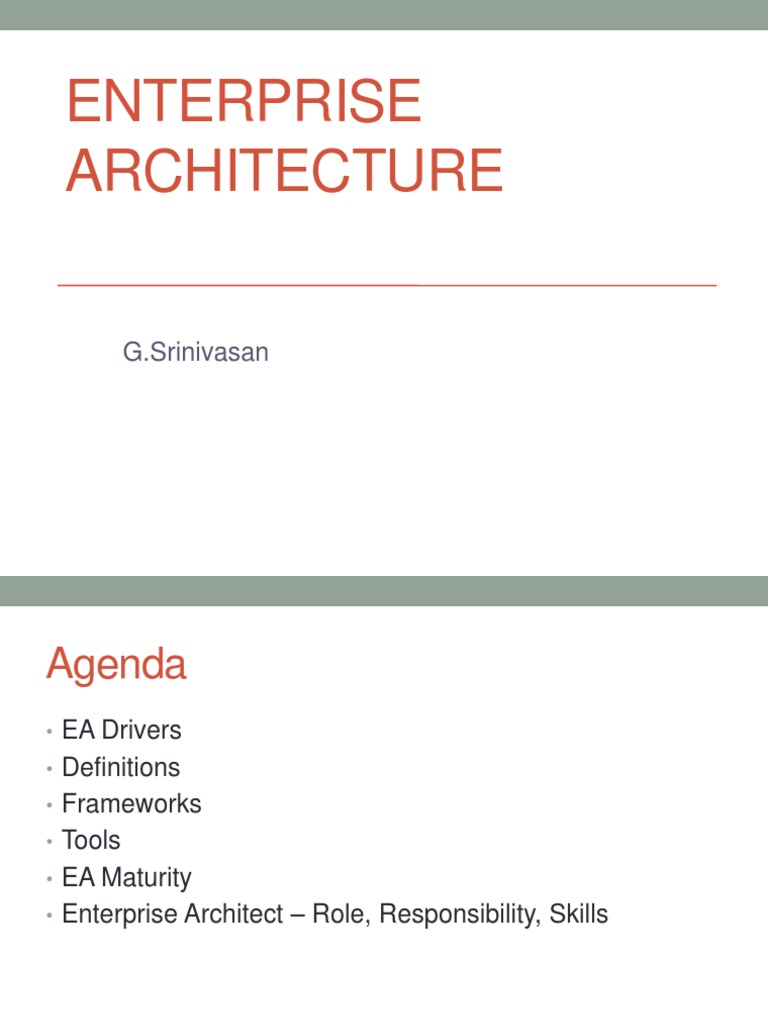 Enterprise Architecture | PDF | Enterprise Architecture | Business Process