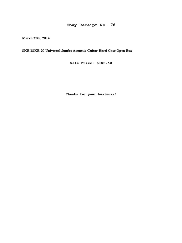Ebay Receipt No. 76c | PDF